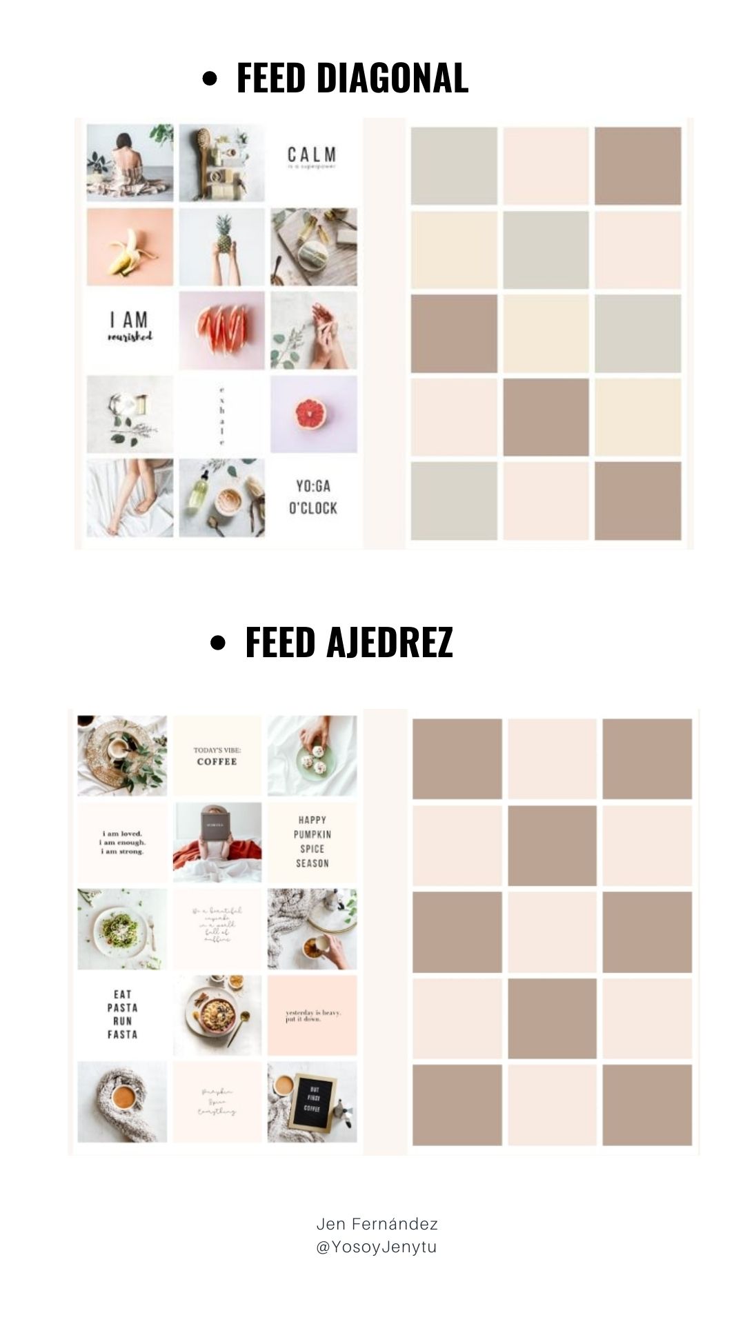 Tipos de Feed para Instagram - 2021 - Jenniffer Fernández